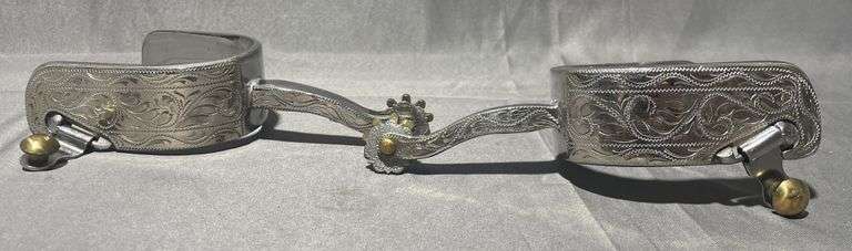 (2) Etched Metal Spurs 7" - Metzger Property Services, LLC