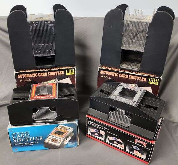 (4) Battery Operated Automatic Card Shufflers - Bicycle, Cardinal & CHH ...