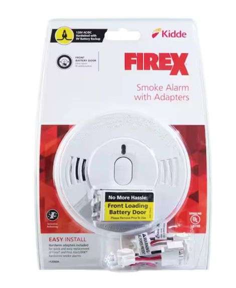 Kidde Firex Hardwired Smoke Detector with Ionization Sensor and ...