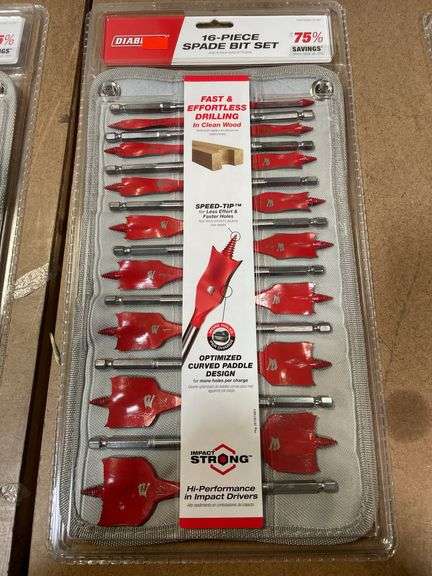 DIABLO Speed Demon High Speed Steel Spade Bit Set With Pouch (16-Piece ...