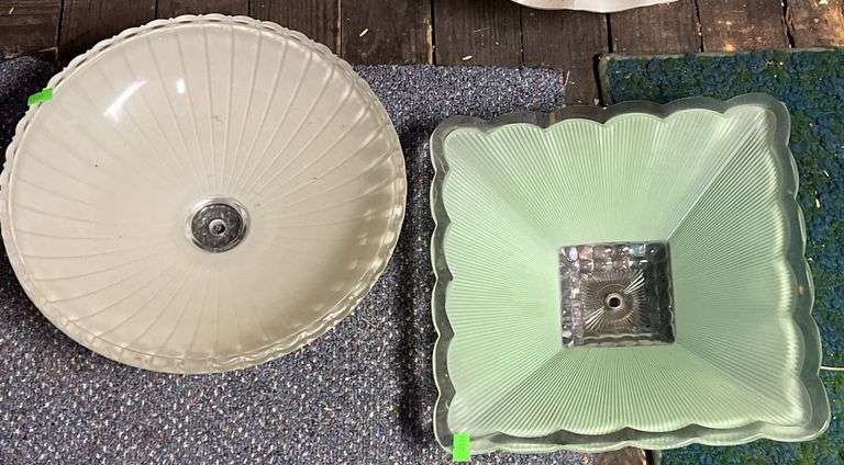 Glass light fixture shades assortment - Metzger Property Services, LLC