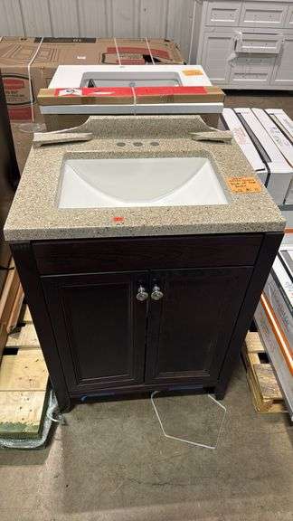 Vanity with cracked top 24”x33”x19” - Metzger Property Services, LLC