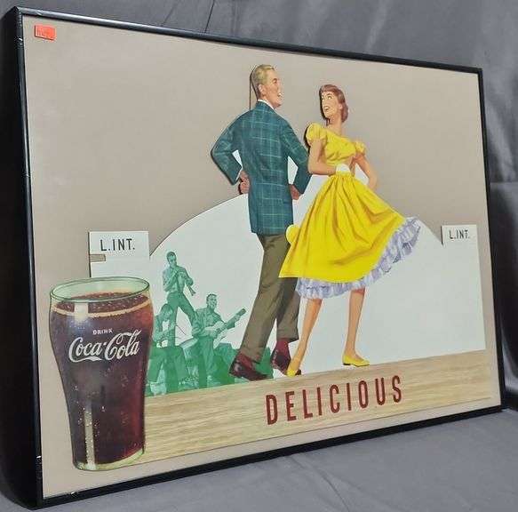 Drink Coca-Cola Cardboard Advertisement in Frame (26in x 18in ...