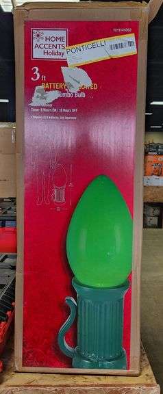 Home accents holiday 3’ Battery Operated LED Jumbo Bulb is dented ...