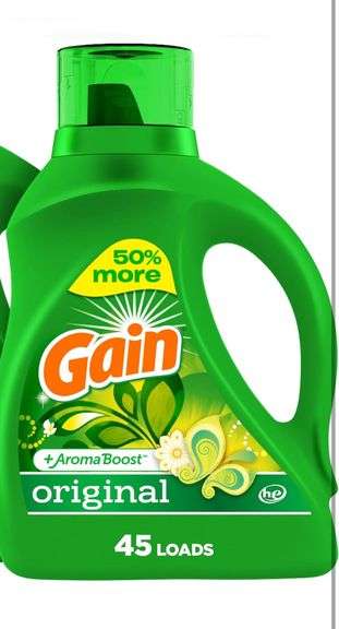 Gain Laundry Detergent Liquid Soap Plus Aroma Boost, Original Scent, HE ...