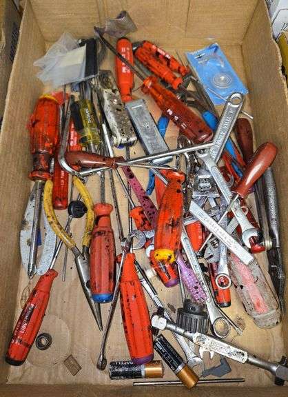 Hand Tool Assortment Including Screwdrivers, Wrenches, Needlenose ...