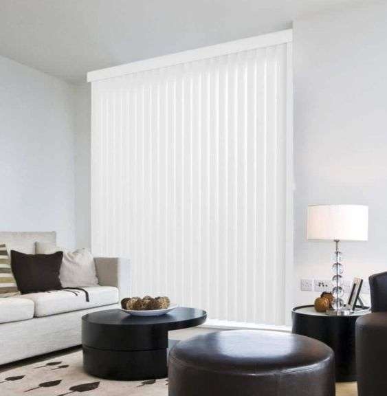 Home Decorators Collection Crown White Cordless Smooth Vertical Louvers ...