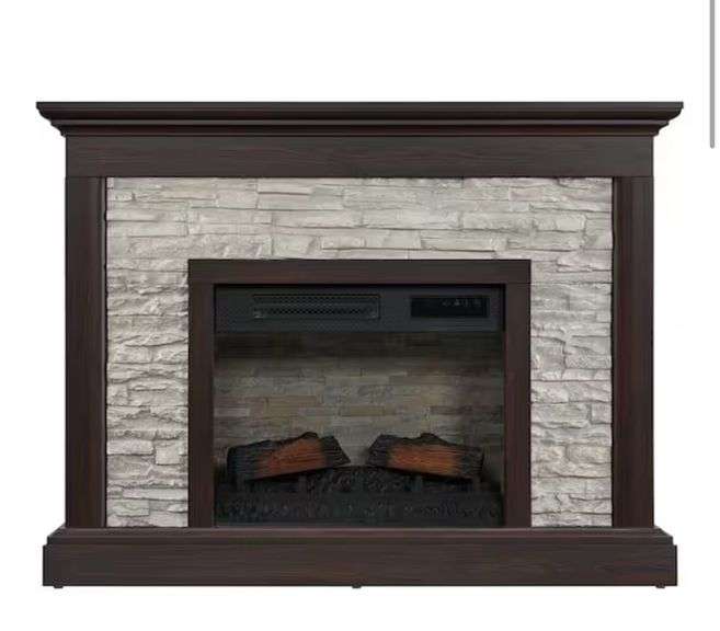 StyleWell Whittington 50 in. W Freestanding Electric Fireplace in ...