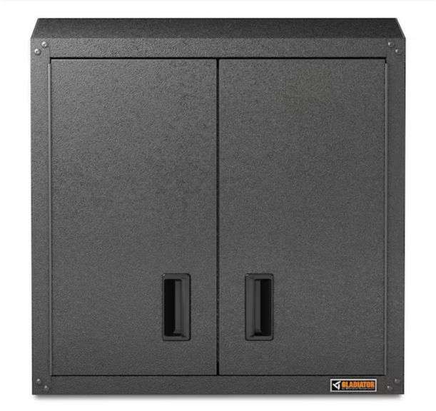 Gladiator Steel 1-Shelf Wall Mounted Garage Cabinet in Hammered Granite ...
