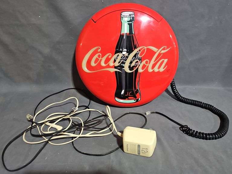 1995 Coca-Cola Blinking Disc Telephone Neon Lights Musical Ringer ...