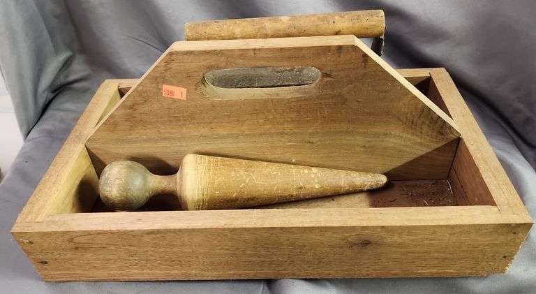 Bacon Press 7", Wood Masher 10" & Wood Tool Box 15.5" x 9" - Metzger ...