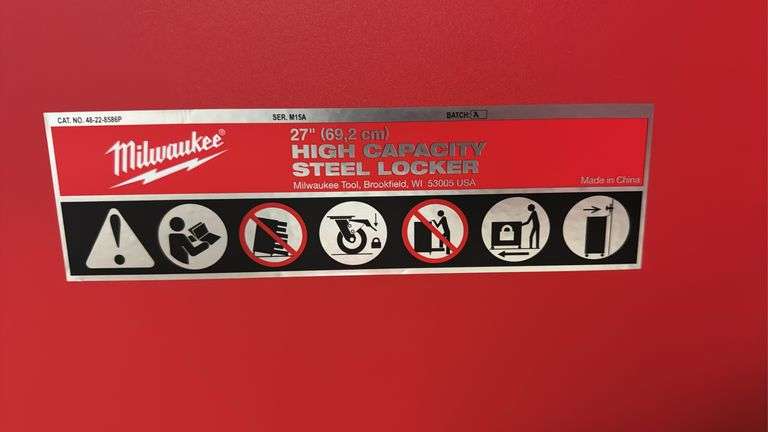 Milwaukee Tool Storage 27 in. W x 22 in. D 4-Shelf Locker with Power ...