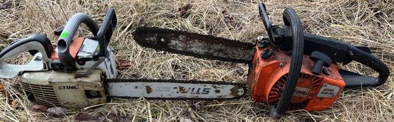 2 Stihl chainsaws 015av - unknown condition - PICK UP AT ALTERNATE ...