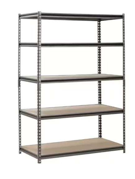 Muscle Rack 5-Tier Boltless Steel Garage Storage Shelving Unit in ...