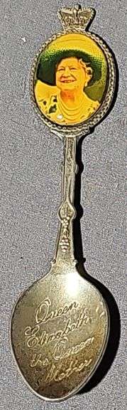 Wapw Gt. Britain Queen Elizabeth The Queen Mother Spoon 4.5” - Metzger ...