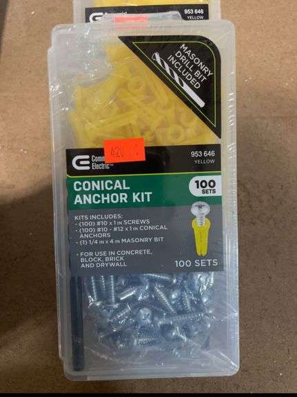 Commercial Electric Conical Anchor Kit 100 Sets - Metzger Property ...