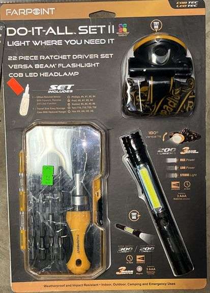 Edgesport Combo Tool, Farpoint 22 Pc. Ratchet Driver Set & Blue Hawk ...