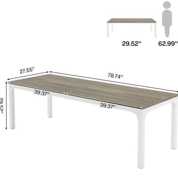 Tribesigns 78.7 Inches Extra Long Computer Desk 2 Person Desk - Metzger ...