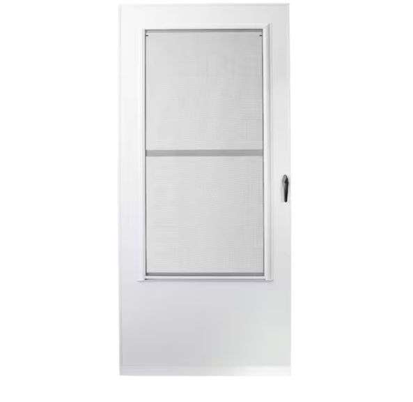 EMCO EMCO 36 in. x 78 in. White Universal 3/4-Light Aluminum Storm Door ...