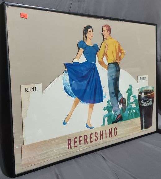 Drink Coca-Cola Cardboard Advertisement in Frame (26in x 18in ...