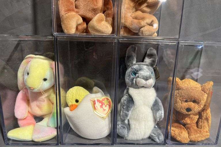 (7) Ty beanie Babies Animals with plastic cases - Metzger Property ...