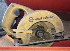 Toolbox with Black & Decker Circular Saw, Rotor Lock, Bits, misc ...