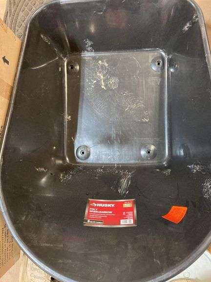 Husky 6 cu. ft. Poly Wheelbarrow with Flat Free Tires handles not ...