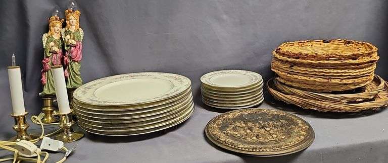 Noritake Bone China Plates Japan, Metal Plates, Electric Candle Holders ...