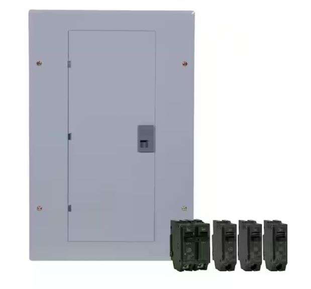 GE 100 Amp 20-Space 20-Circuit Main Breaker Indoor Load Center ...