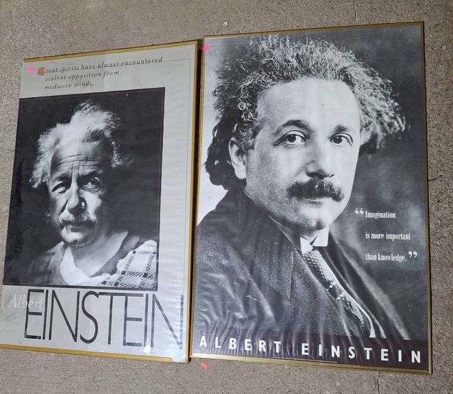 Set of Two Framed Albert Einstein Posters 24″ x 36″ - Metzger Property ...