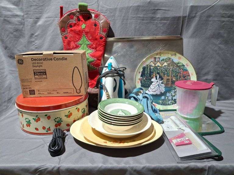 Assorted Kitchenware, Tableware, and Household Items Including Plates ...