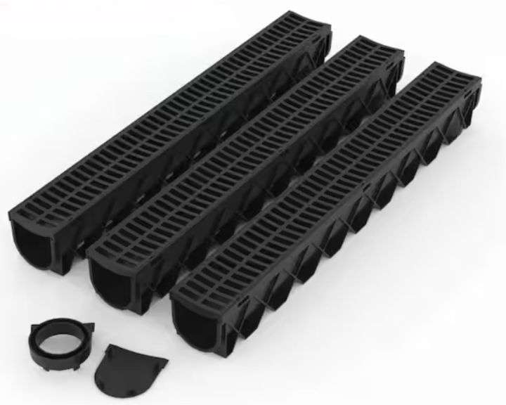 RELN Storm Drain Series 5 in. W x 5.25 in. D x 39.4 in. L Channel Drain ...