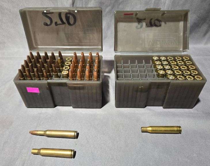 Two Midway Ammunition Storage Boxes with .270 Winchester Reloaded and ...