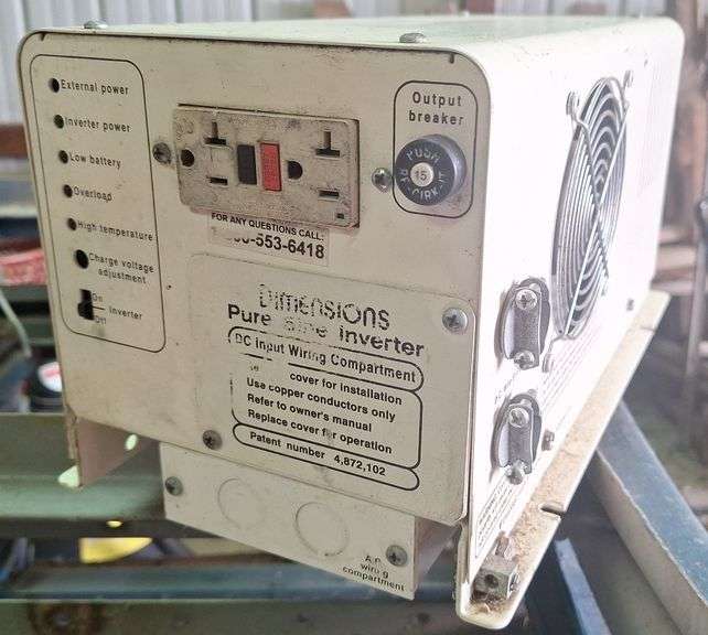 Dimensions Pure Sine Inverter Model DSI-12/1500CN - Metzger Property ...