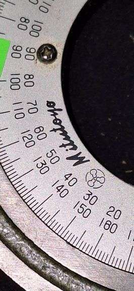 Mitutoyo Combination Square with Ruler and Protractor Head - Metzger ...