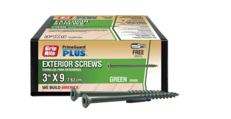 12- Grip-Rite #9 x 3-in Wood to wood Deck Screws ( 62 -Per Box ...