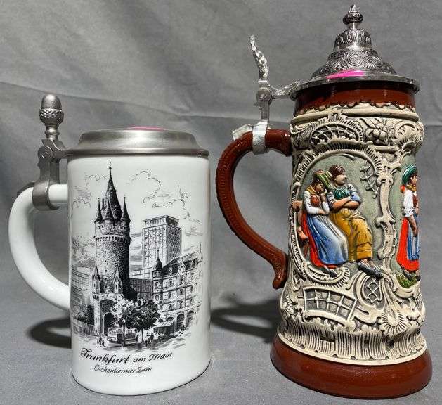 Kaiser & TheWalt Beer Steins with Pewter Lids - Metzger Property ...