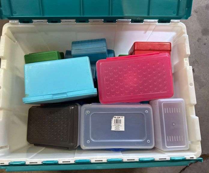 Plastic Storage Container With Multiple Smaller Boxes, 21”x15”x12 ...