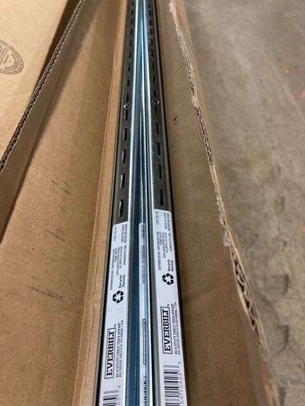 Everbilt 46 in. L Zinc Shelf Tracks Light Duty Vertical Rail-6 pk ...