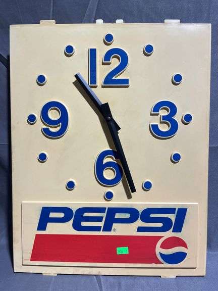 Pepsi Advertising Wall Clock 13”x17” - Metzger Property Services, LLC