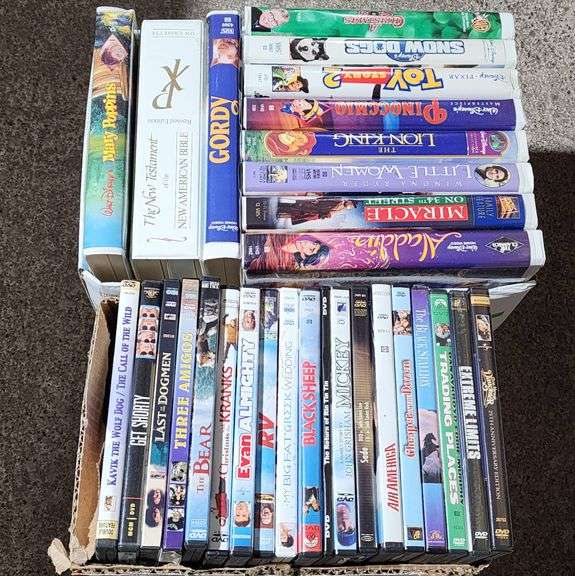 VHS and DVD Movies Including Disney Classics and Popular Titles ...