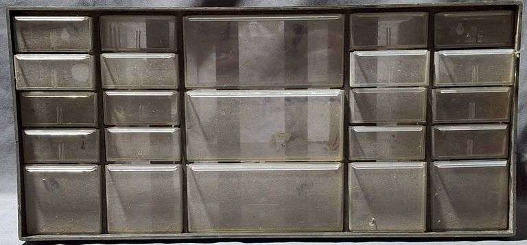 Metal Storage Organizer with Plastic Drawers, 18″ x 6″ x 8.5″ - Metzger ...