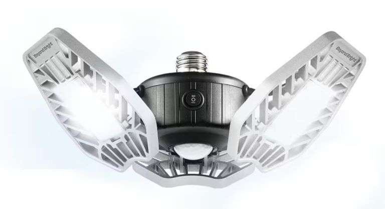 Beyond bright 7.5 in. x 4.25 in. 6000 Lumens Single Pole Occupancy LED ...