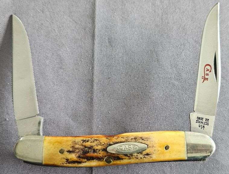 Case XX USA Stag Handle Muskrat 2-Blade Pocket Knife - Metzger Property ...