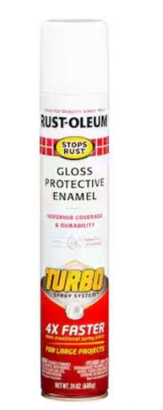 Rust-Oleum Stops Rust 24 oz. Turbo Spray System Gloss White Spray Paint ...