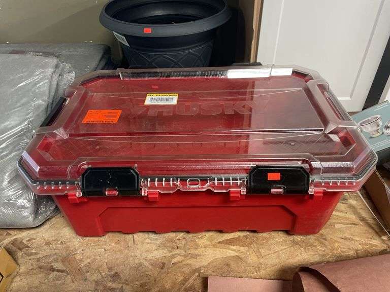 Husky 12-Gal. Professional Heavy Duty Waterproof Stackable Plastic ...