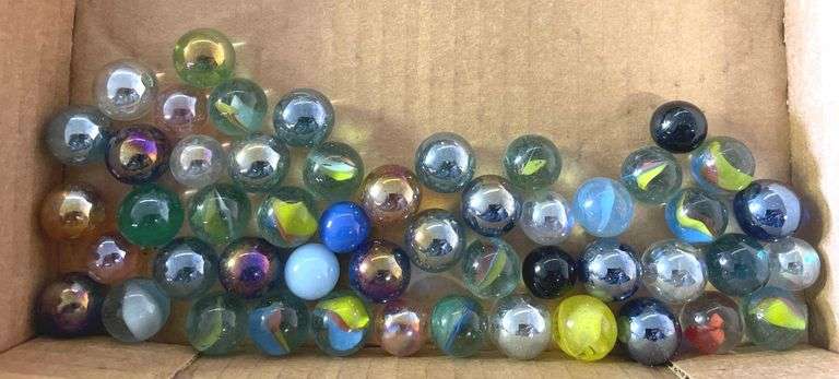 Glass Marbles in Various Colors and Patterns - Metzger Property ...