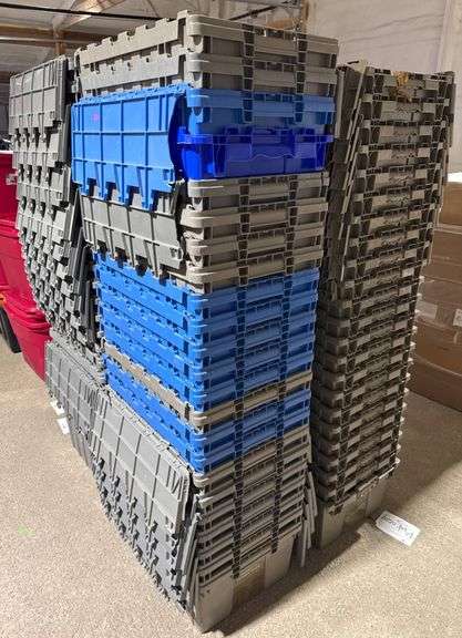 Stackable Plastic Storage Totes with Interlocking Lids - Metzger ...