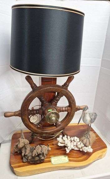 Antique Nautical Maritime Ship's Wheel lamp 24x13x32 - Metzger Property ...