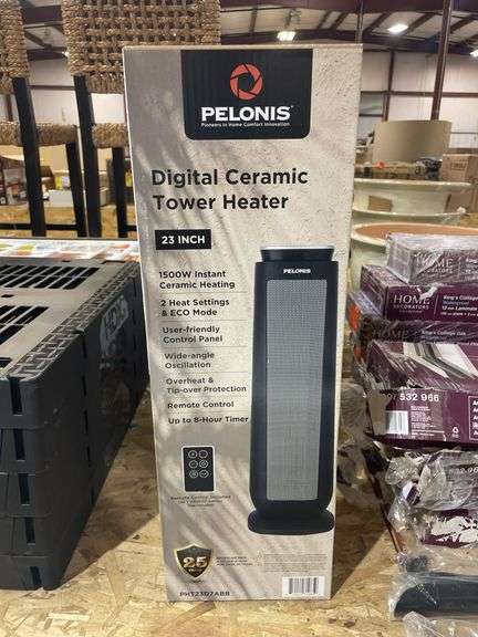 Pelonis 1500-Watt 23 in. Digital Tower Indoor Ceramic Heater Quiet ...